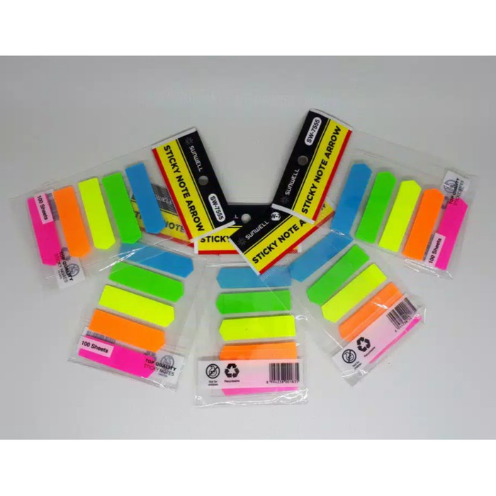 Jual STICKY NOTES PEMBATAS BUKU PLASTIK PANAH STICK NOTES WARNA WARNI ...