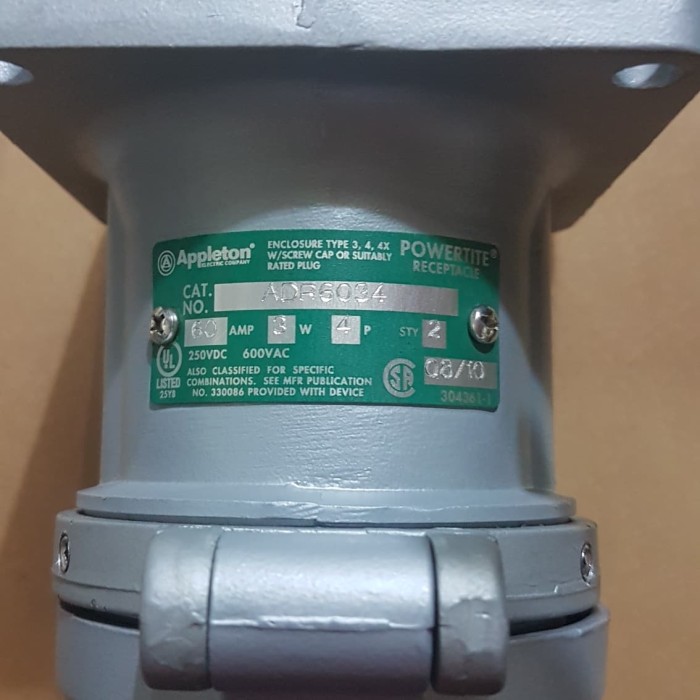 Jual Appleton Powertite Receptacle 60 AMP 3W 4P ADR6034 ADR 6034 ...