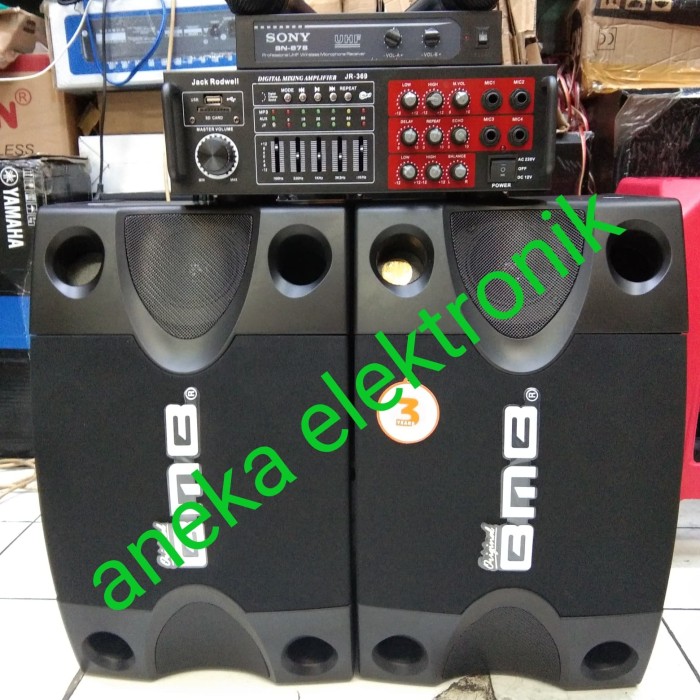 Jual PAKET KARAOKE SOUND SYSTEM SPEAKER BMB 8" + AMPLIFIER DAN MIC ...