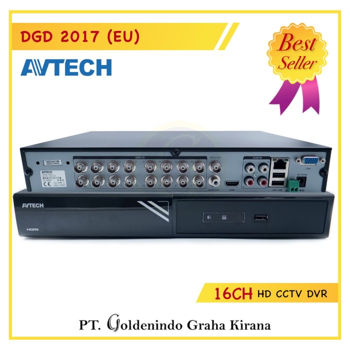 Jual DVR AVTECH 5MP 16CH DGD2017 / DGD-2017 ORIGINAL AVTECH RESMI ...