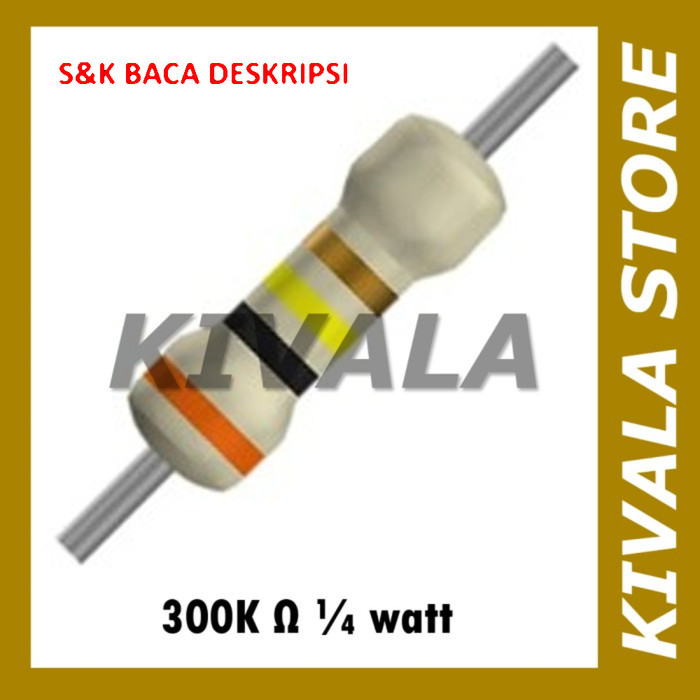 Jual Resistor 300K ohm 1/4 watt - Kota Tangerang Selatan - Kivala Store ...