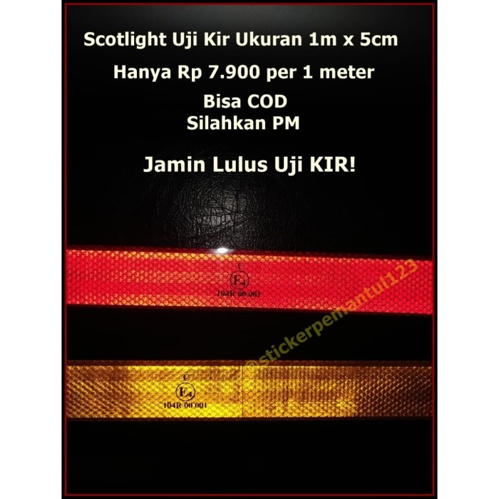 Jual Scotlite 1m / Scotlet / Stiker / Stiker pemantul cahaya 1m ...