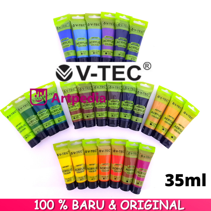 Jual V-Tec Artist Acrylic Colour / Cat acrylic / V-Tec Cat Akrilik 35ml ...