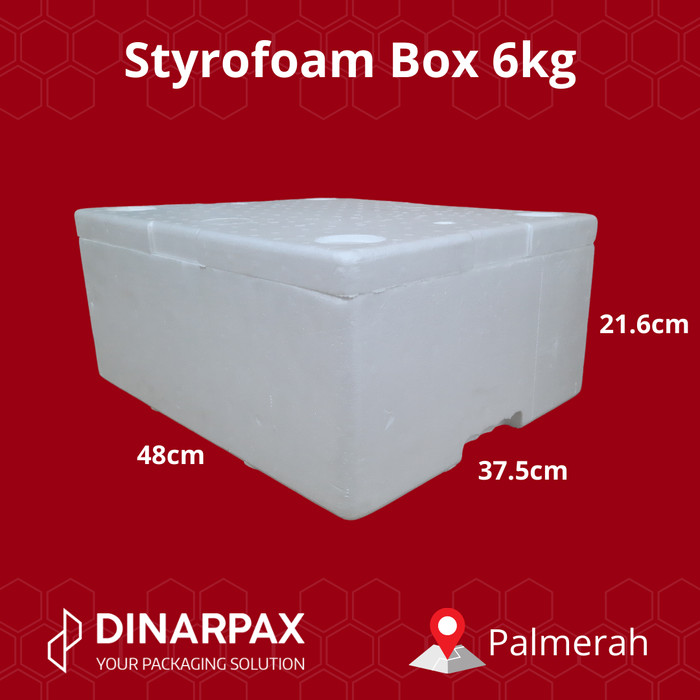Jual Styrofoam Vegetable box 6kg / DinarBox / Ikan / Fish / Seafood ...