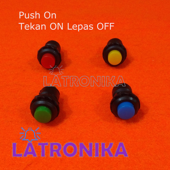 Jual Push On Button Switch Tombol Tekan Hidup Bulat Warna 2 Kaki Pin ...