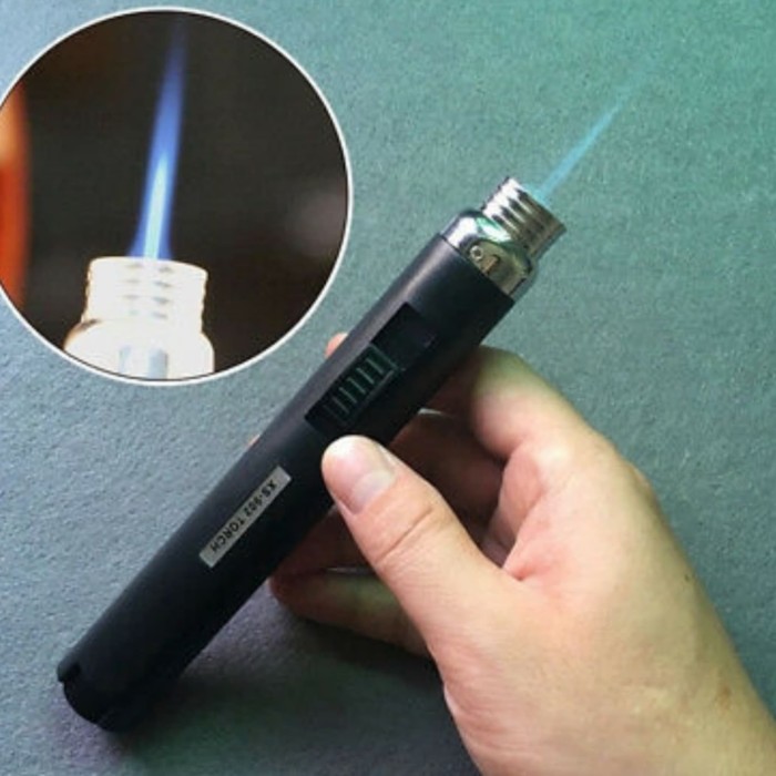 Jual pencil blow torch portable butane gas lighter mini jet pen lighter ...