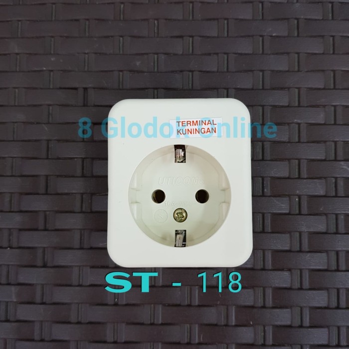 Jual Stop Kontak 1 Lubang Uticon / Colokan 1 Lubang Uticon / Uticon ...