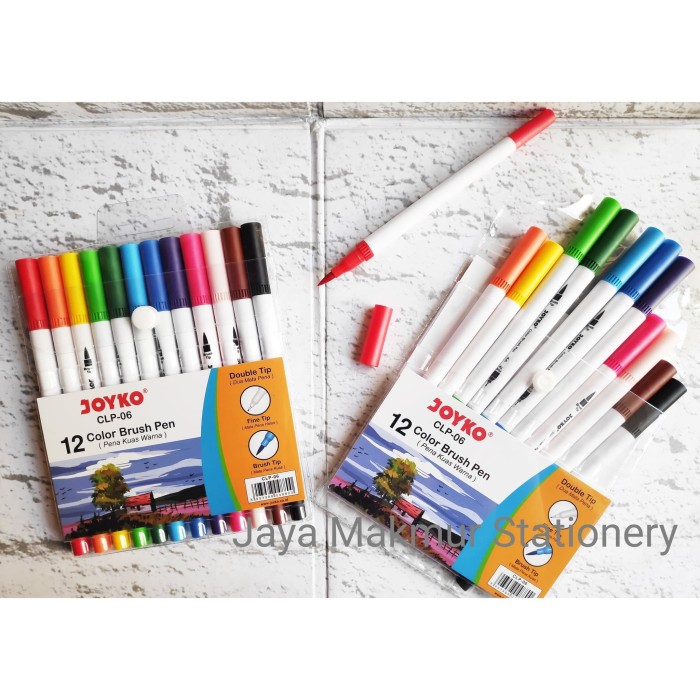 Jual Pen warna kuas color brush pen joyko set 12 warna CLP-06 - Jakarta ...