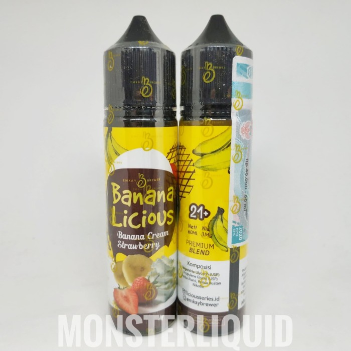Jual EMKAY BREWER BANANALICIOUS BANANA LICIOUS 60ML 3MG (PREMIUM E ...