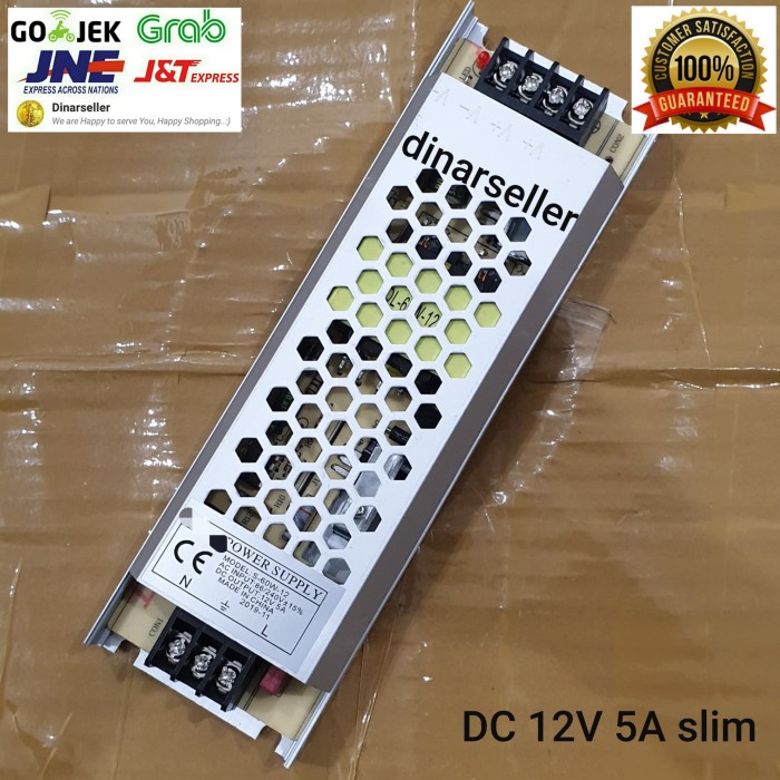Jual TRAFO 12V 5A SLIM ADAPTOR POWER SUPPLY / TRAVO CCTV LED STRIP DLL ...