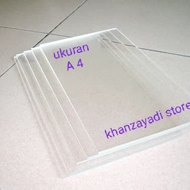 Jual akrilik lembaran acrylic sheet ukuran A4 tebal 2 mm bening ...