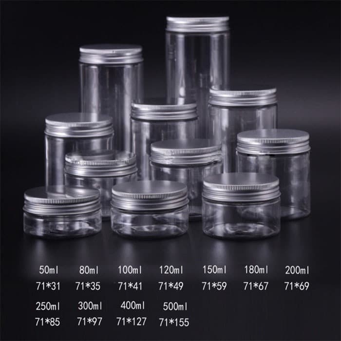 Jual BOTOL TOPLES JAR PLASTIK PET 500ml 500gr TUTUP ALUMINIUM + SEGEL ...