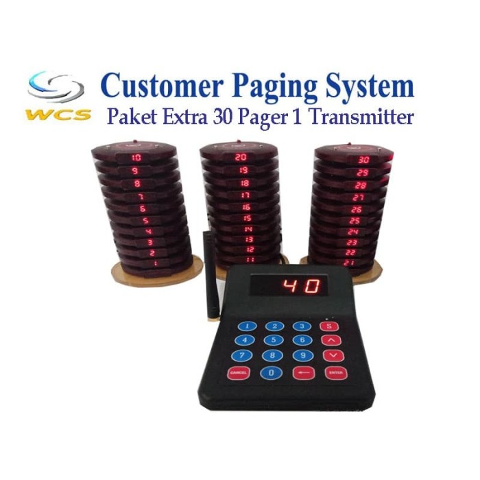 Jual Customer Paging System Paket 1 Transmitter 30 Pager - Jakarta ...