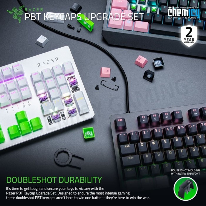 Jual Razer Double Shot PBT Keycaps Upgrade Set For Mechanical Keyboard ...