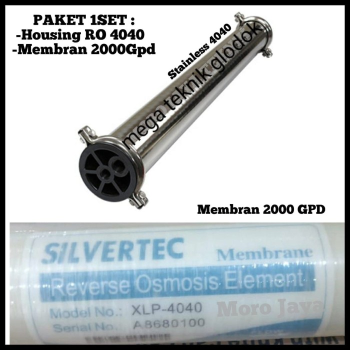 Jual HOUSING MEMBRANE STANLIS 4040+ MEMBRAN XLP4040 SILVERTEC 2000GPD - Jakarta Barat ...