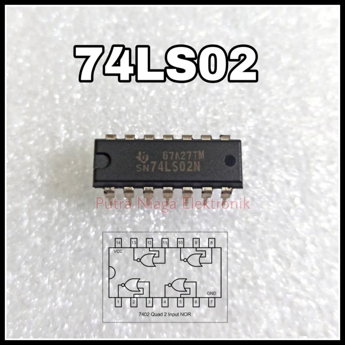 Jual ic TTL 7402 74LS02 Quad NOR Gate Logic High Quality - Kota Bandung - Putra Niaga Elektronik ...