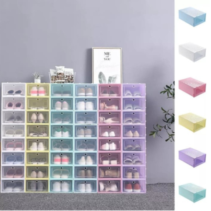 Jual Kotak Sepatu|Shoes Box|Box Sepatu Lipat Transparan Murah - Mixed ...
