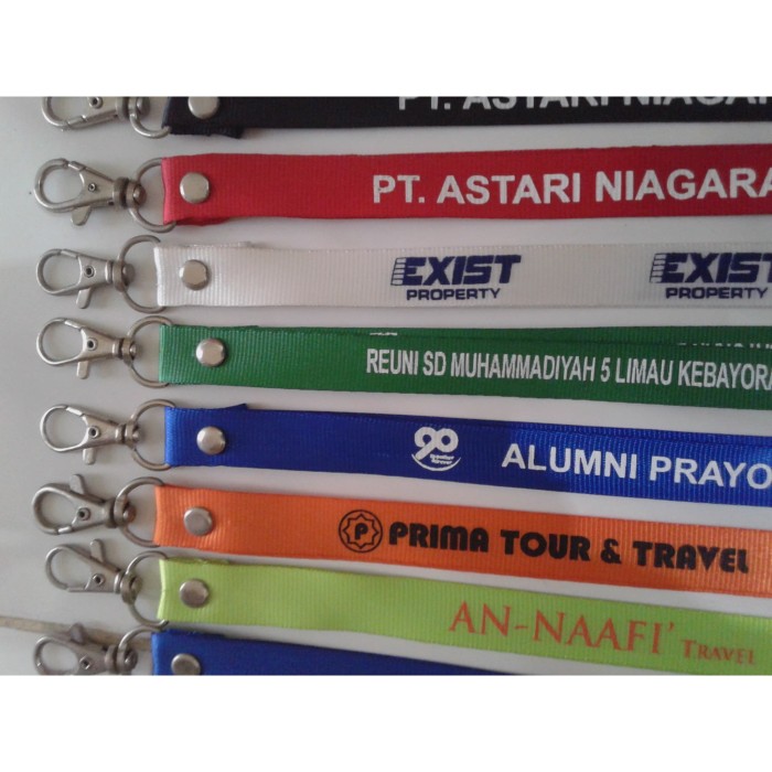 Jual Tali Lanyard - Tali Name Tag 2 Cm sablon 2 warna 1 sisi - Kota ...