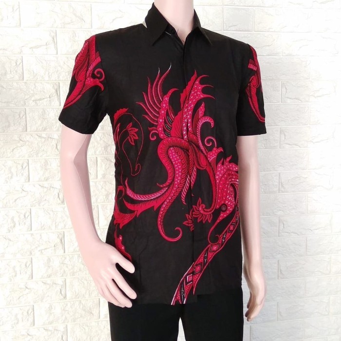 Jual baju batik koko pria kombinasi 012 modern hem kemeja koko pendek ...