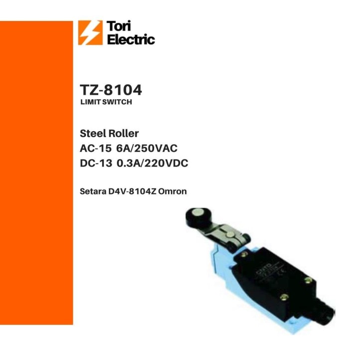 Jual TZ-8104 Limit Switch Steel Roller TZ-8 Shemsco Setara D4V-8104Z ...