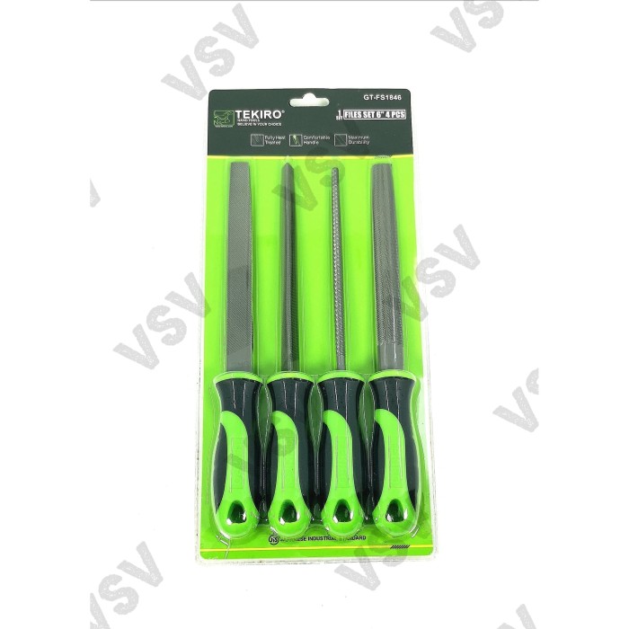Jual Tekiro Files set 6" 4pc Kikir set 6" 4pc Kikir tekiro Kikir gagang ...