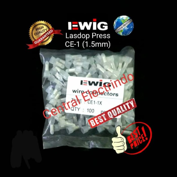Jual Lasdop Press CE1-1X Transparan EWIG Tembaga 100pcs per pack ...