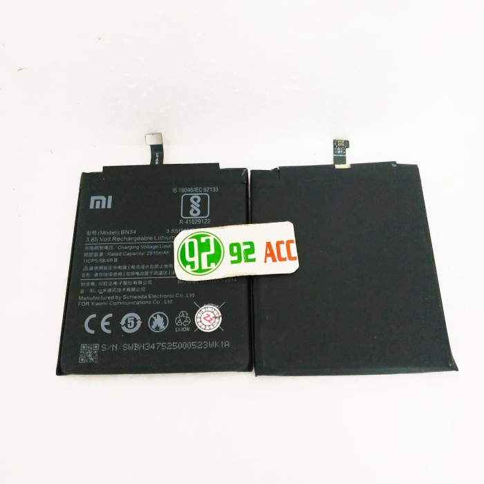 Jual BATERAI XIAOMI REDMI 5A BN34 - Jakarta Pusat - 92 Acc | Tokopedia