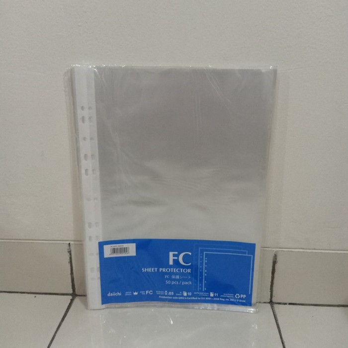 Jual Sheet Protector Folio / PP Pocket Daiichi F4 / 1 Pak Isi 50 Pcs ...