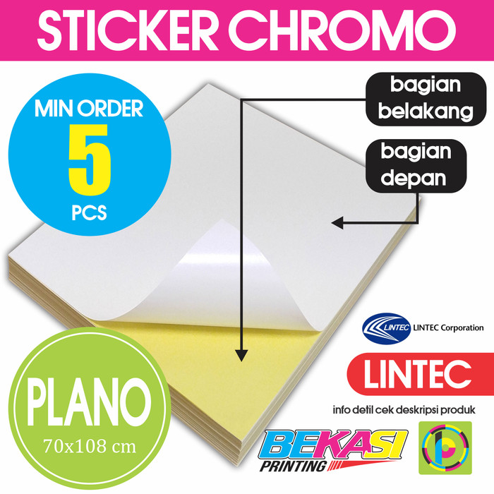 Jual Sticker / Stiker Chromo Impor LINTEC Jepang Uk. Plano 70 x 108 cm ...