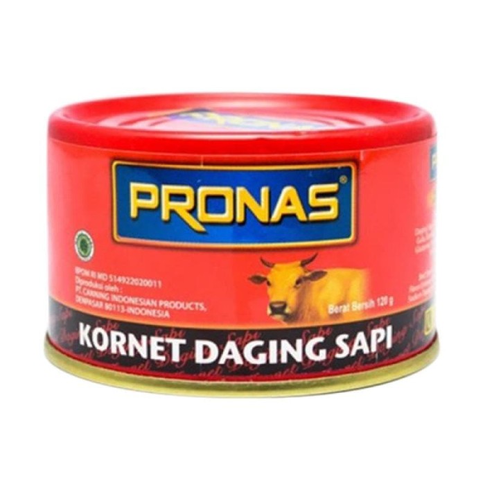 Jual KORNET PRONAS KORNET SAPI ENAK CORNED BEEF KALENG PRONAS 120 GRAM ...