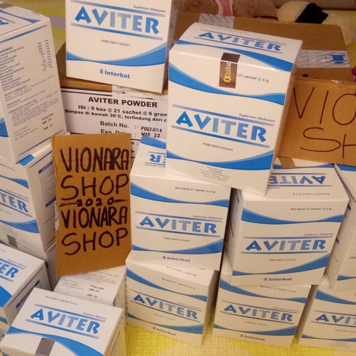 Jual Aviter 1 box 21 sachet suplemen daya tahan tubuh/antivirus - Kota ...