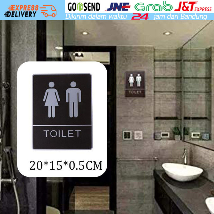 Jual Toilet Sign Tanda Toilet Board Papan Nama Untuk Pria/Wanita Logo ...
