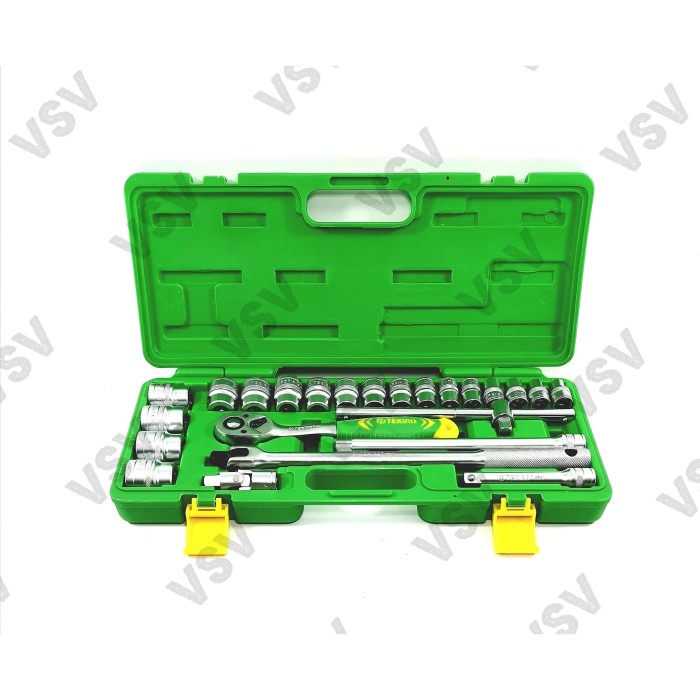 Jual Tekiro Kunci Shock Set 24pc 3/8"-1.1/4"DR Box Plastik Sock set ...