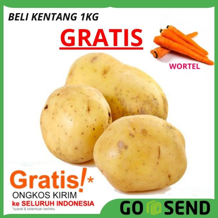 Jual SAYUR KENTANG (1 KG) GRATIS WORTEL LOKAL FRESH SAYURAN KENTANG ...