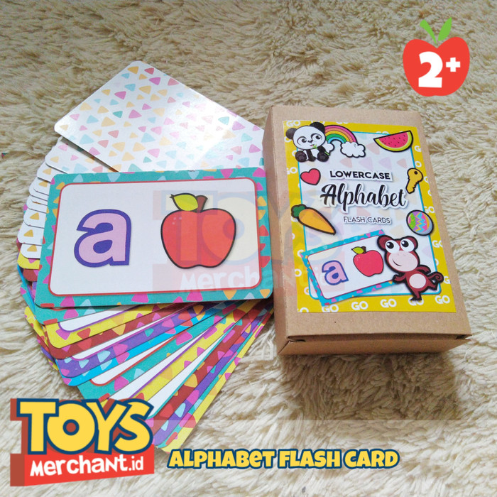 Jual flash cards alphabet uppercase / kartu pintar huruf anak besar ...