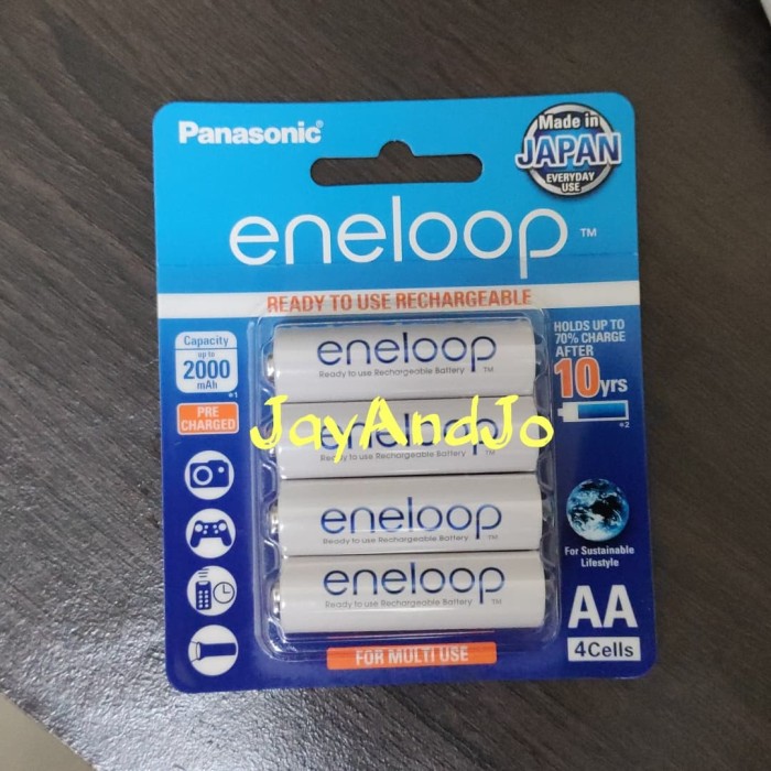 Jual Panasonic Eneloop AA 2000mah 4pcs, Baterai, Rechargeable Battery ...