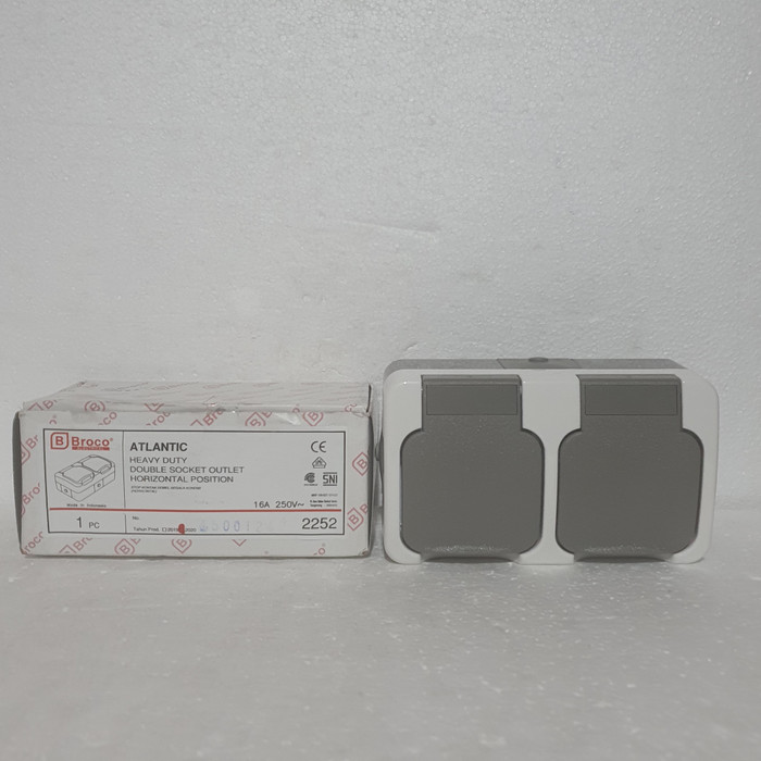 Jual Stopkontak Double Outdoor Broco Atlantic Outbow / Stop Kontak ...