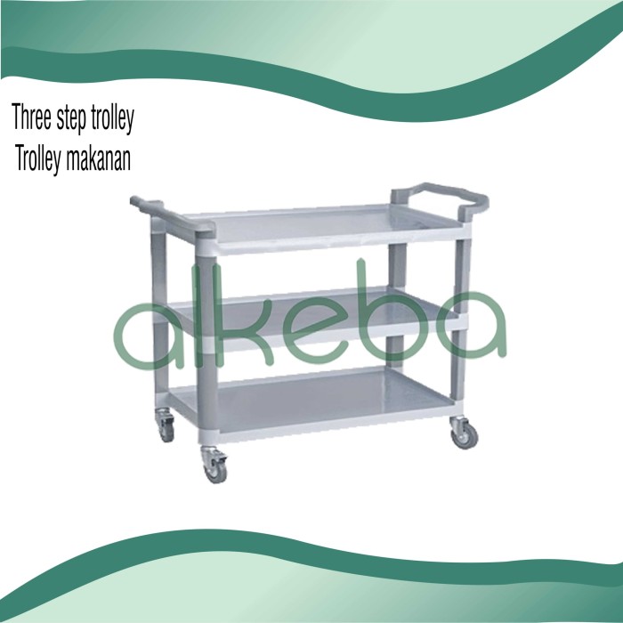 Jual Trolley / Troli Pengantar makanan / hotel / Resto / 3 step no ...