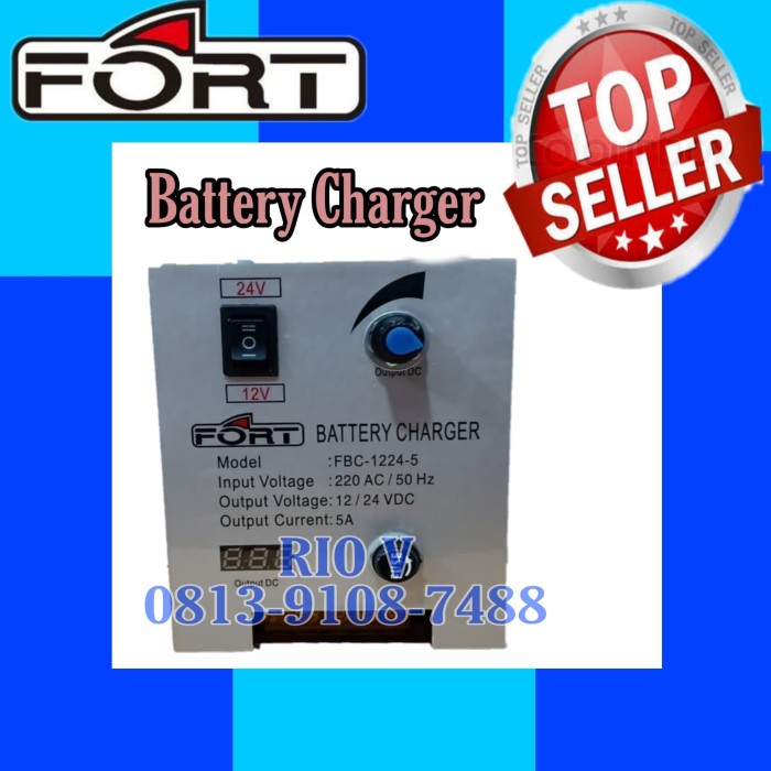 Jual Battery Charger 12VDC 24VDC 10 A FORT Baterai panel ATS 10A Bukan ...