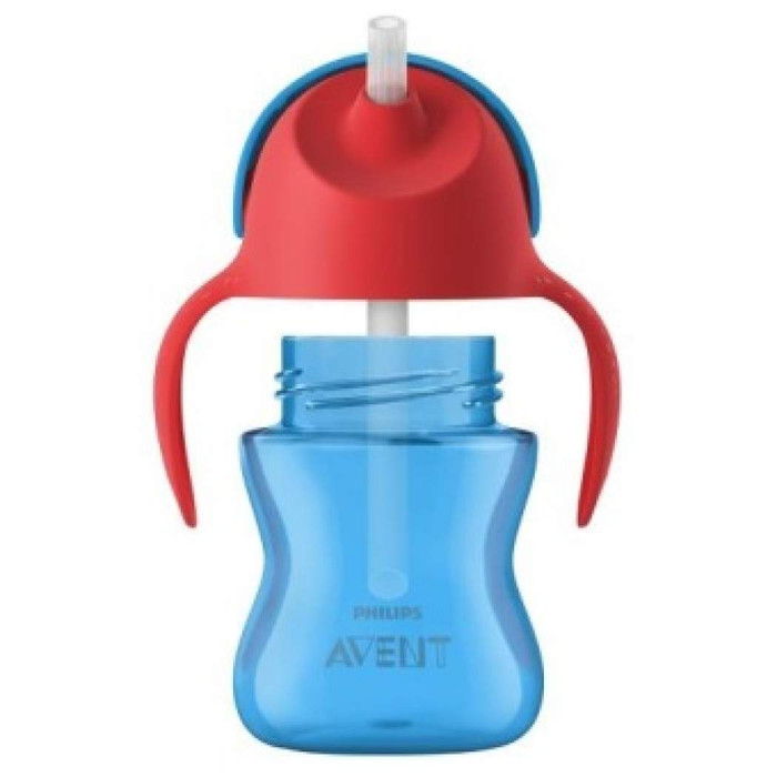 Jual PHILIPS AVENT Bendy Straw Cup 7Oz/ 200ml Baby Training Cup - Biru ...