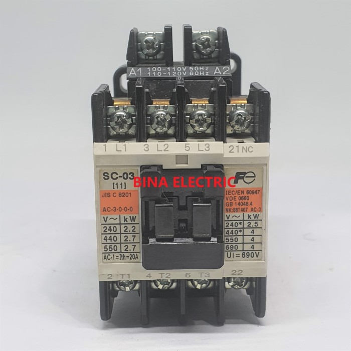 Jual Contactor Fuji SC-03 3P 20A 220V 1NO 1NC / Kontaktor Fuji SC03 SC-03 - Jakarta Pusat - Bina ...