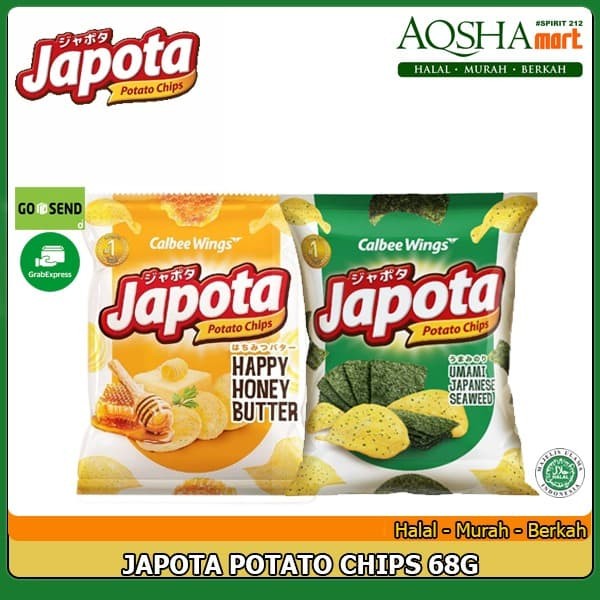Jual JAPOTA POTATO CHIPS JAPANES SEAWEED HONEY BUTTER SNACK KENTANG 68G ...