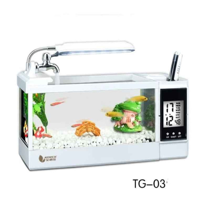 Jual Aquarium Mini USB Fish Tank Desktop Akuarium ikan ( TG-03 ...