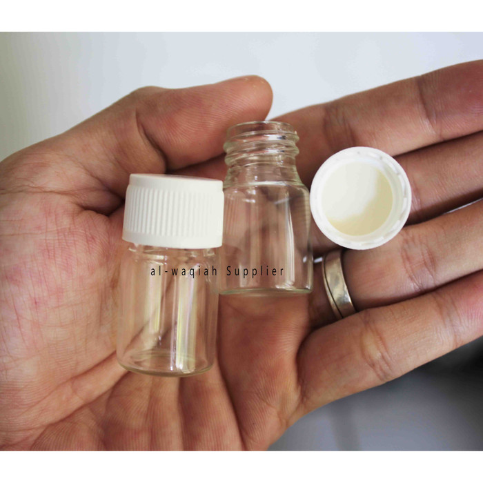 Jual Botol Kaca 5ml 5 ml Bening - Tutup Ulir - Putih - Kota Depok - Al ...