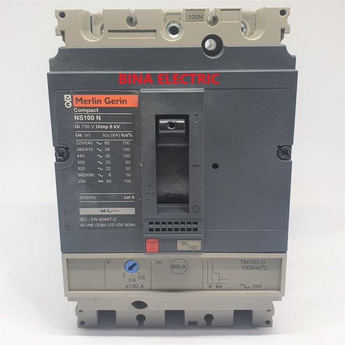 Jual MCCB Merlin Gerin Compact NS100N 100A 3P / NFB Merlin Gerin NS ...