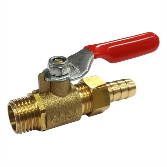 Jual BALL VALVE COMPRESSOR BRASS / KUNINGAN 1/4" ONDA - Jakarta Timur ...