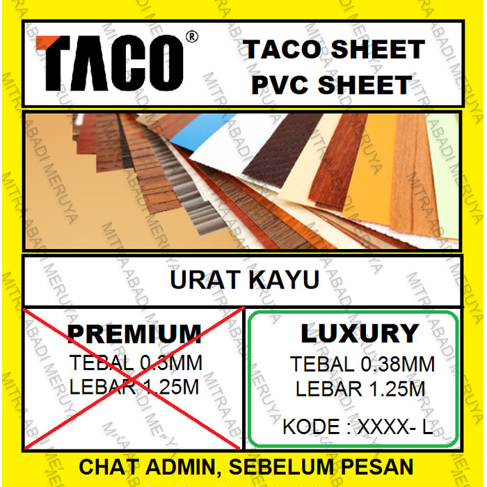 Jual Taco Sheet Wood Grain Luxury PVC Sheet Deco Sheet - Jakarta Barat ...