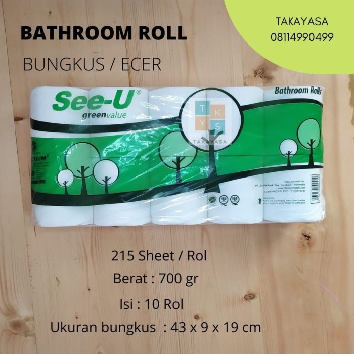 Jual Bathroom Roll Tissue/ Tisu Toilet see u isi 10 Rol - Jakarta Barat ...