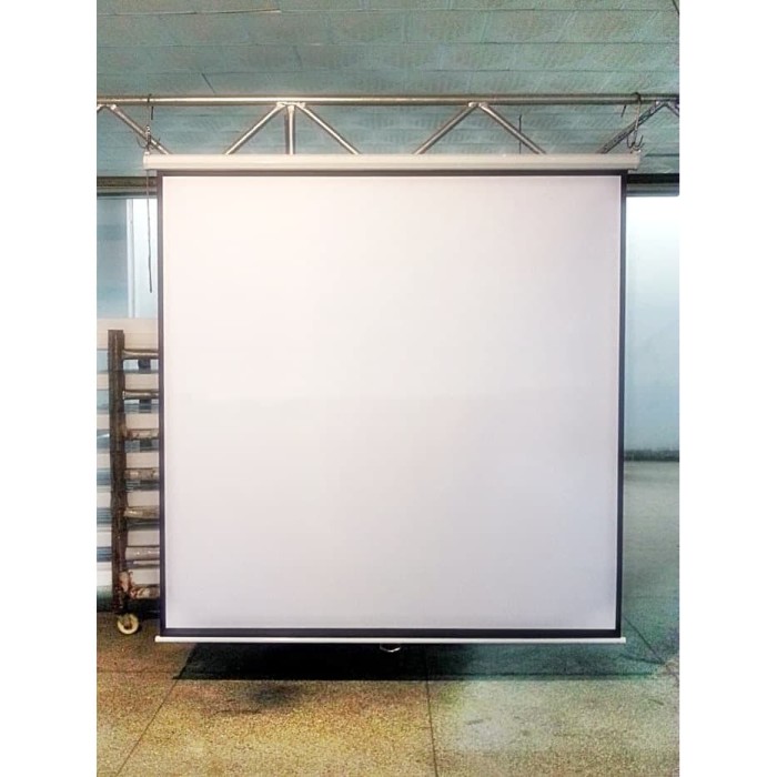 Jual Screen Projector - Layar Proyektor Manual - Gantung 70" (178x178cm ...