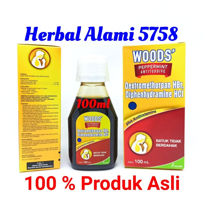 Jual Woods Peppermint Antitusive 100ml merah - Obat Batuk Tidak ...